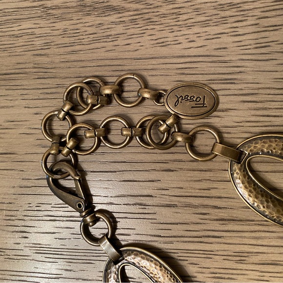 Fossil | Accessories | Fossil Gold Tone Circle Chain Link Belt | Poshmark